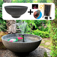 Minidam med solcelle fontæne springvand - Vandfontæne Shop